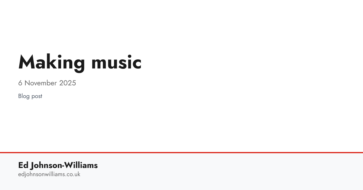 Making music